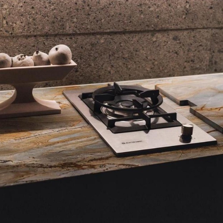 Cooktop Dominó Quadratto Gás 1 Boca 30cm Elettromec Titanium