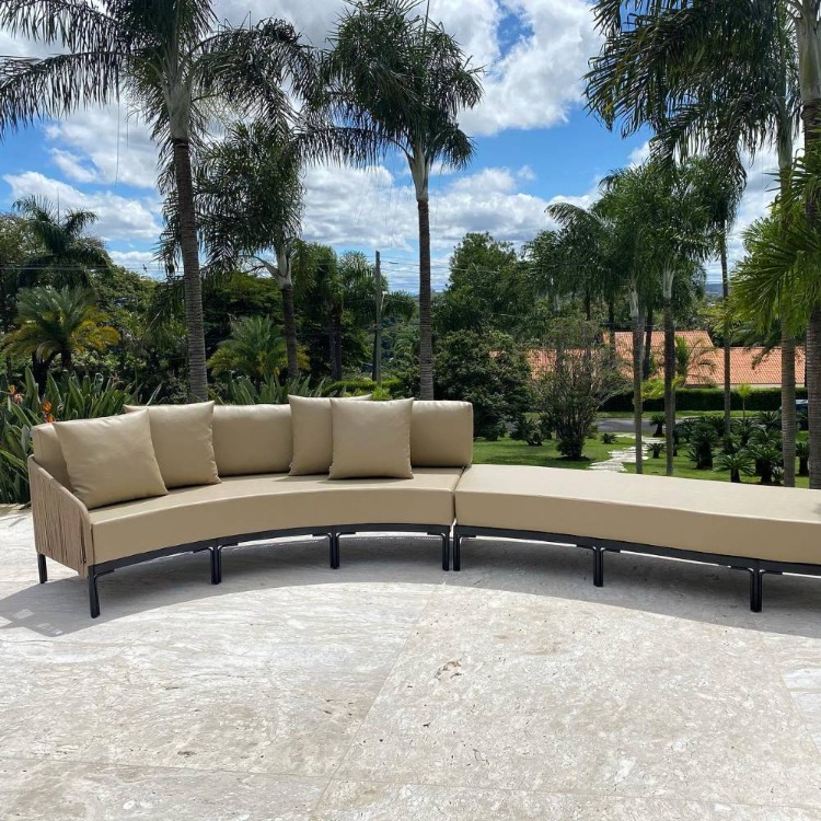Sofá Grande Para Área Externa Modulado Impermeável